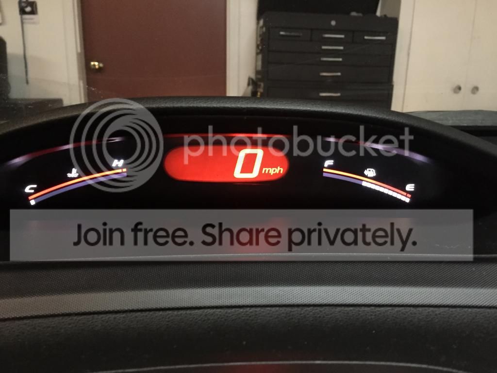 Valentine 1 Concealed Display in speedometer | 8th Generation Honda ...