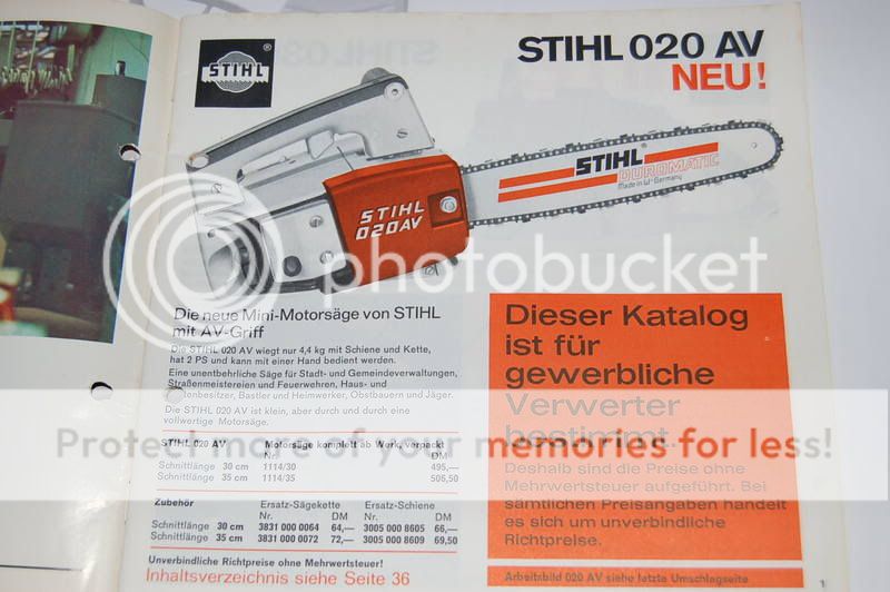 Stihl-Kataloge aus den 60er und 70er Jahren - Alles rund um die ...